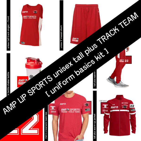 TEAM AMP UP Track + Field Unisex Tall Plus Uniform Basics Package - AMP ...